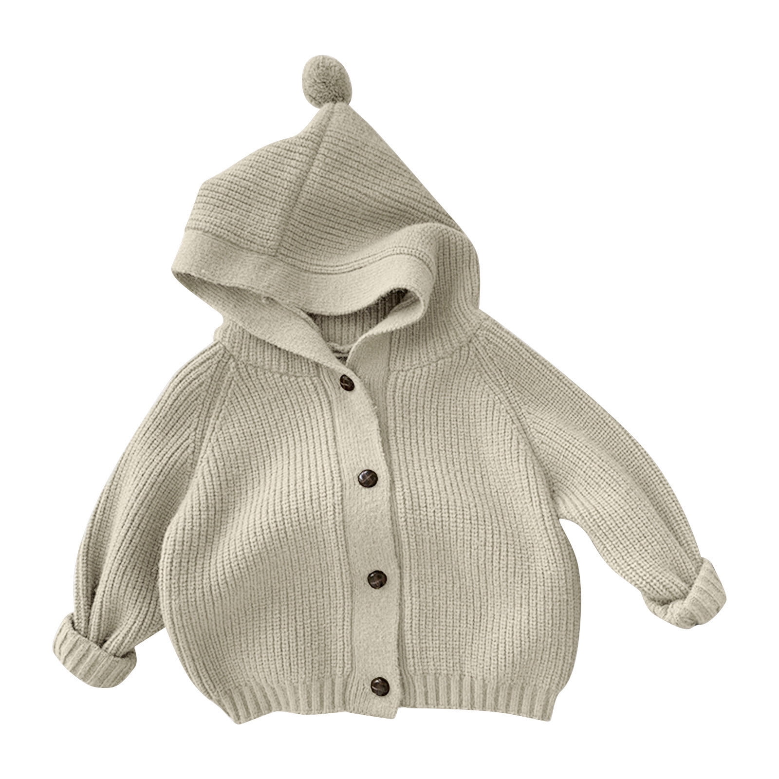 AOMPMSDX Girls Sweaters Children's Hooded Knitwear 0 6 Years Old Fall ...