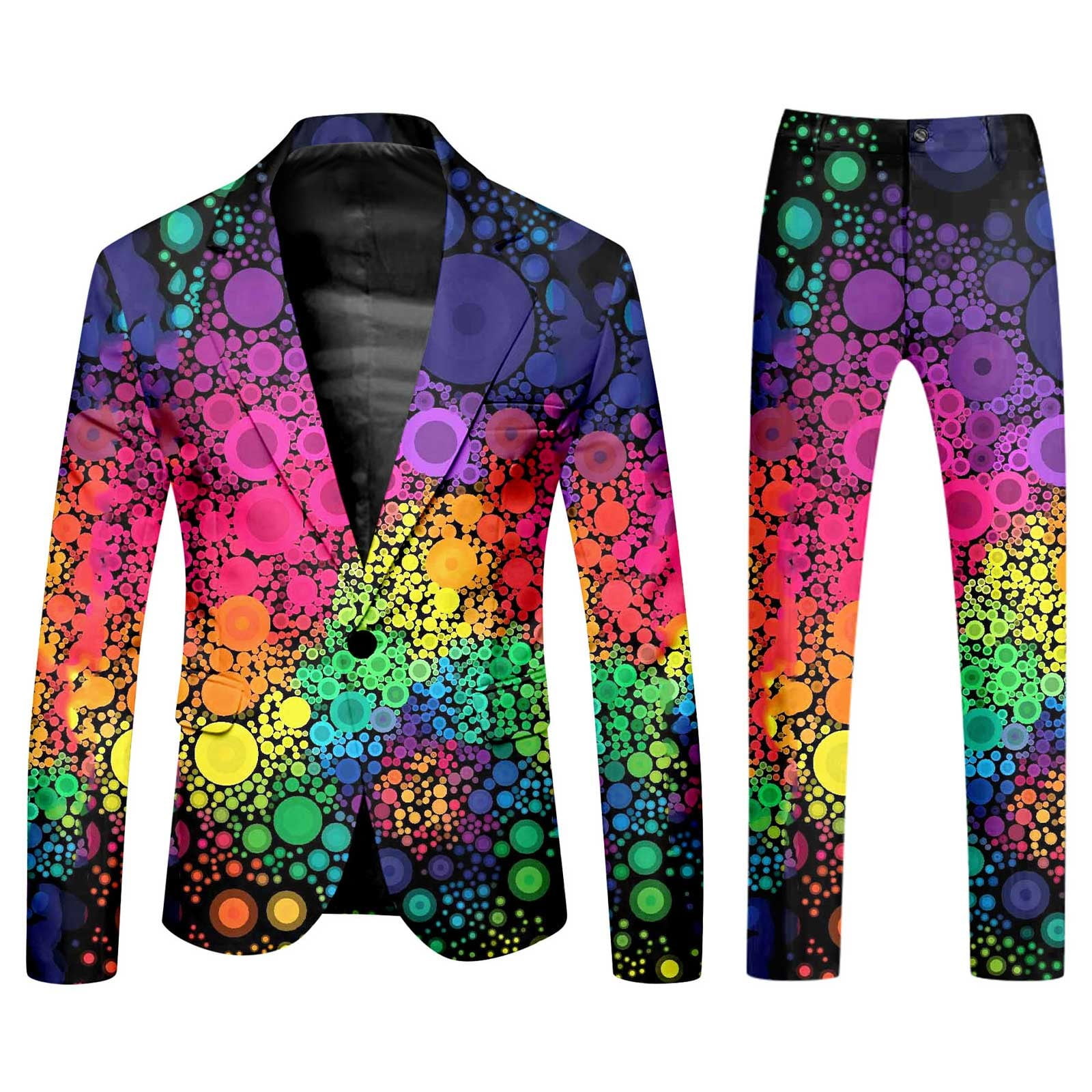 AOMPMSDX Mardi Gras Men's Suits Mens Purple And Gold Carnival Suit All ...