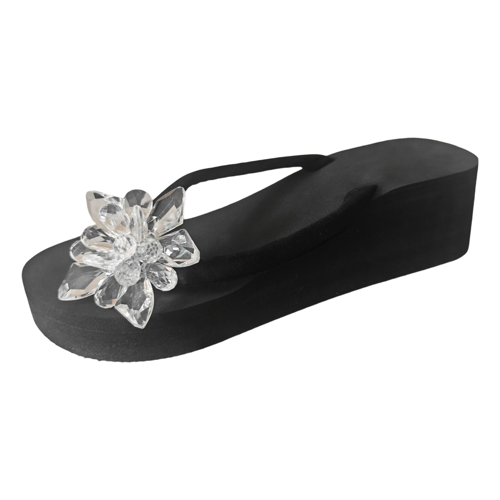 AOMPMSDX Sandals Women Comfortable Ladies Rhinestone Transparent ...