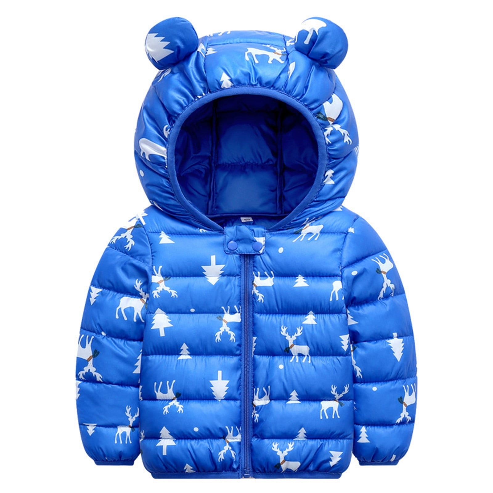 AOMPMSDX Toddler Kids Baby Boys Girls Winter Warm Jacket Deer Cartoon Coats Outerwear Bear Ears ...