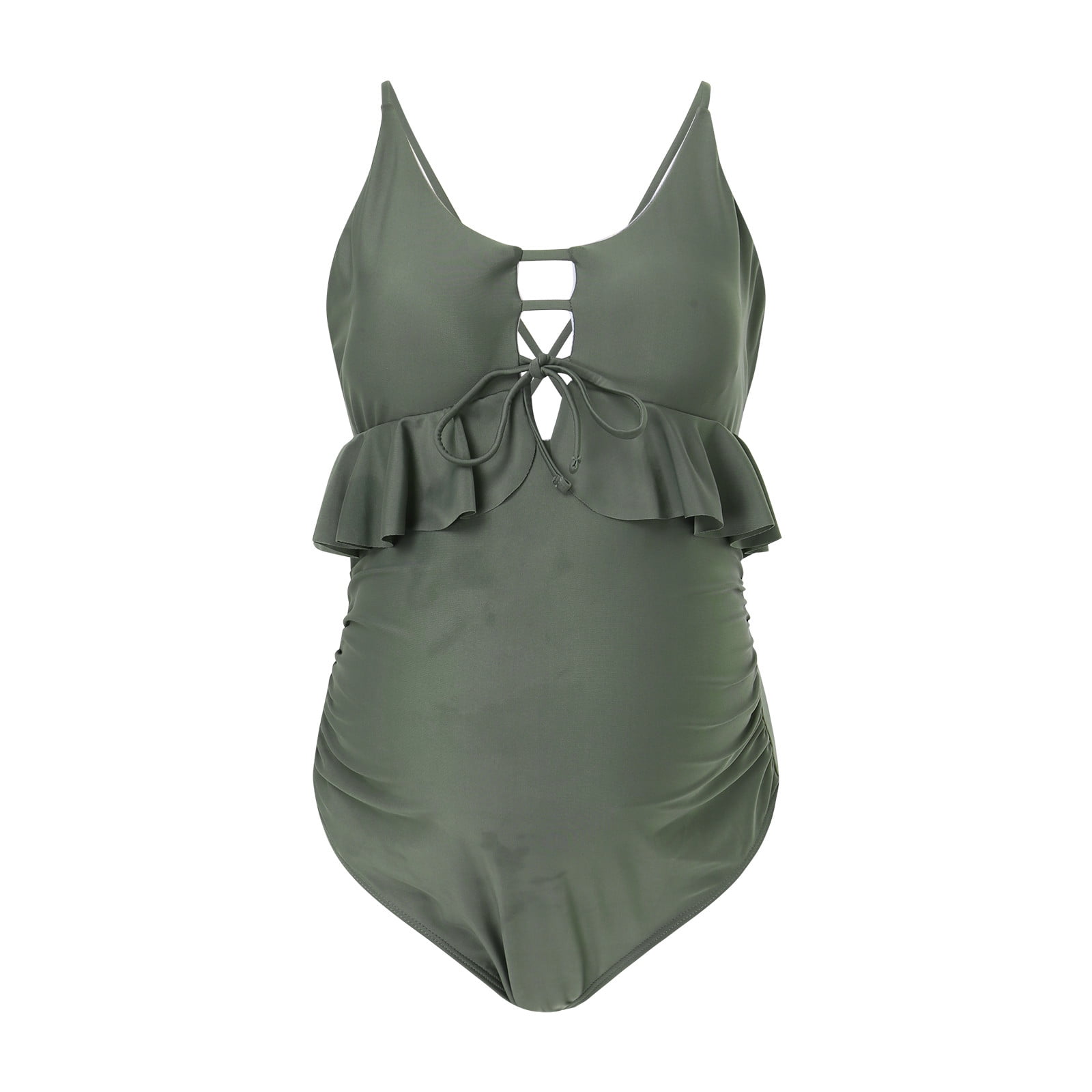 AOMPMSDX Women Maternity Swimwear Onepiece Halter Pregnancy Swimsuit ...