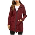 AOMPMSDX Women's Jackets & Coats Women's Rain Waterproof With Removable ...