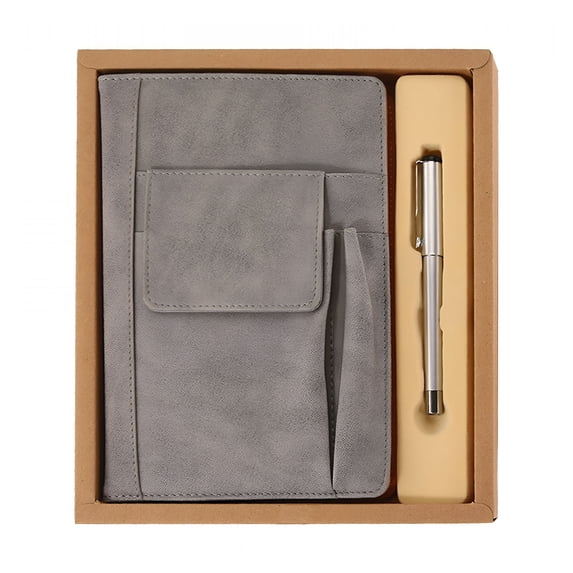 AOMRCOL 2026 New Brown Leather Book Cover with Pen Pockets,Reusable ...