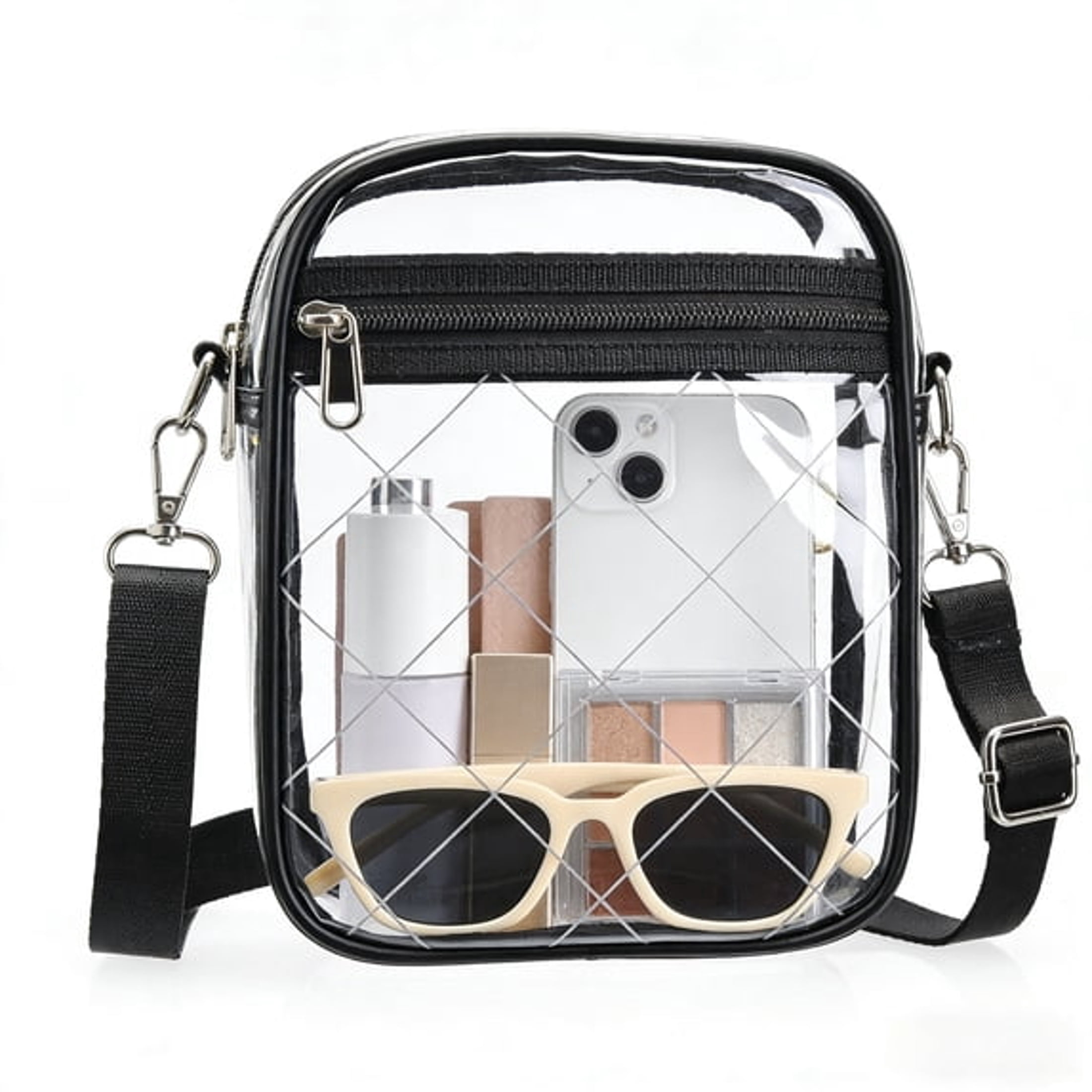 AOMRCOL Clear Crossbody Bag Stadium Approved,Clear Purses for Women ...