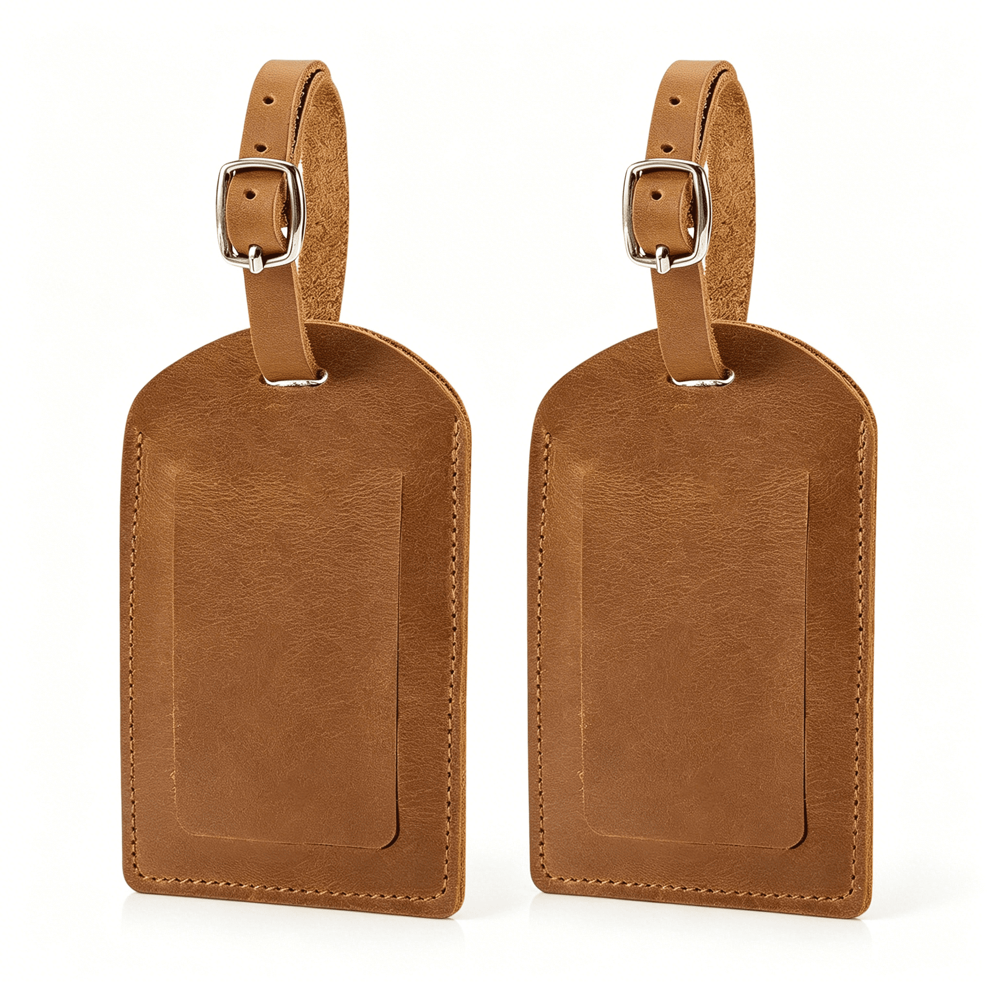 AOMRCOL Genuine Leather Luggage Tag for Suitcases Id Tags Bag Tags for ...