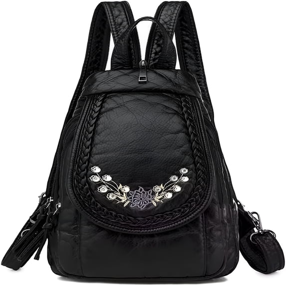 AOMRCOL Small Backpack for Women, Soft Washed Pu Leather Mini Backpack ...