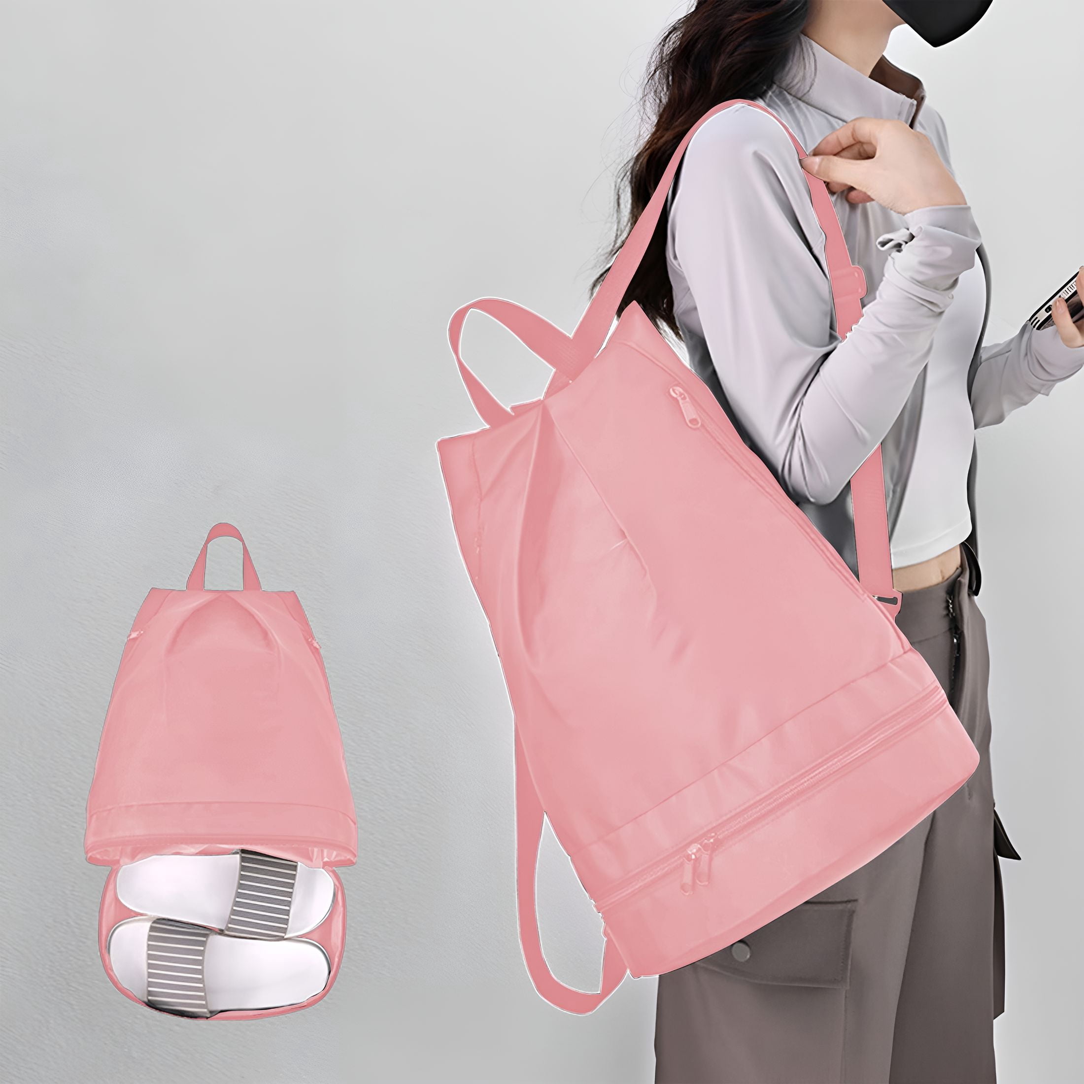 AOMRCOL Women'S Gym Backpack Waterproof Swimming Backpack with Shoe ...