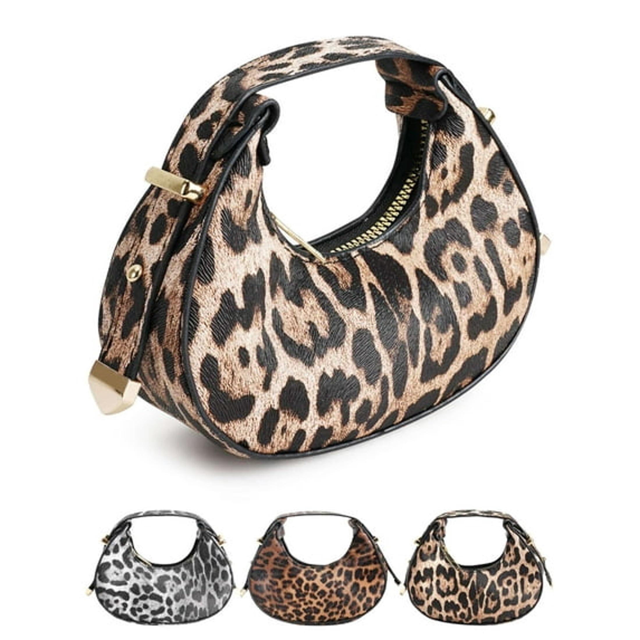 AOMRCOL Women'S Leopard Print Handbag Cheetah Top Handle Clutch Purses ...