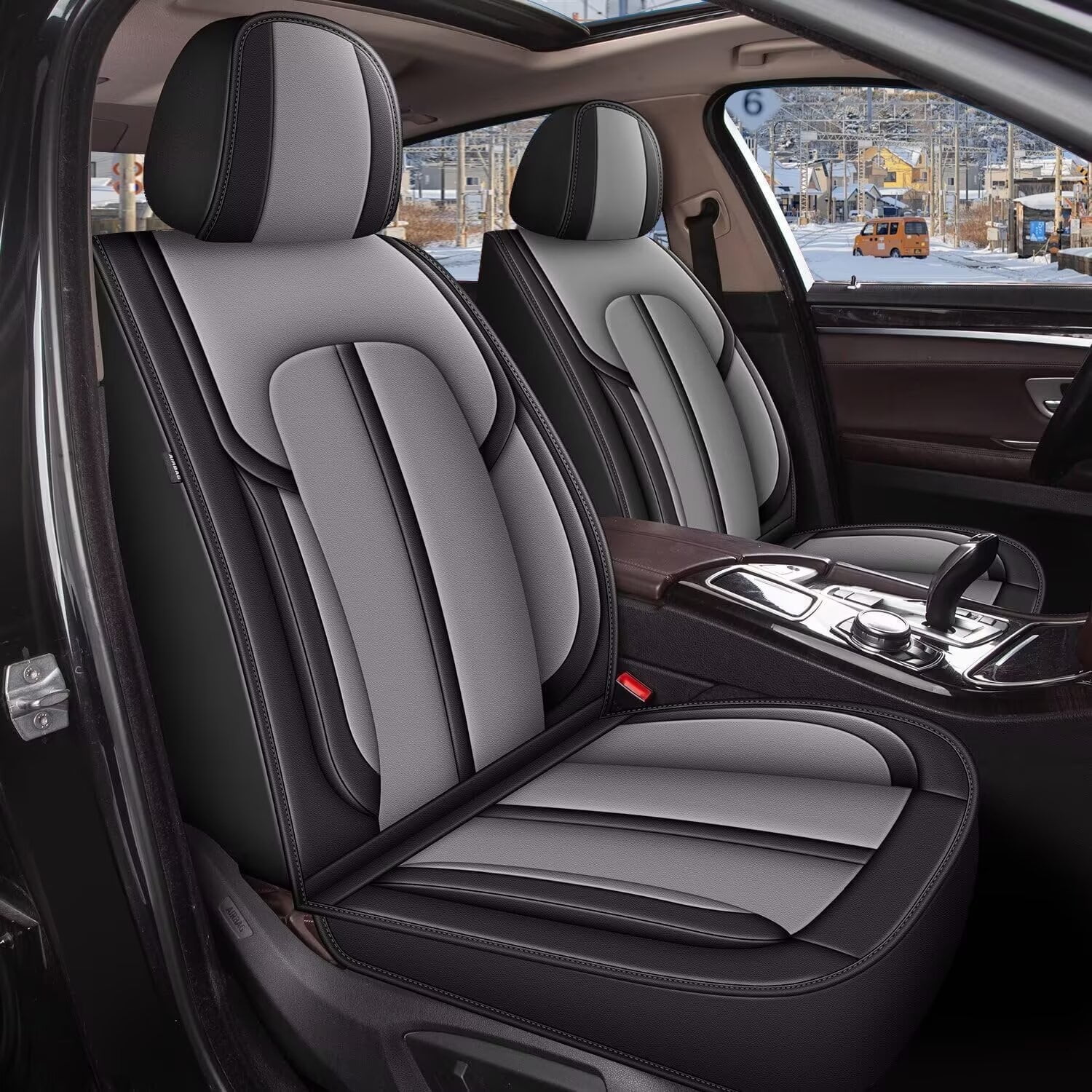 DIKSOAKR Car Seat Covers Fit for Mitsubishi Mirage 2015-2025: 2 Row 5 ...