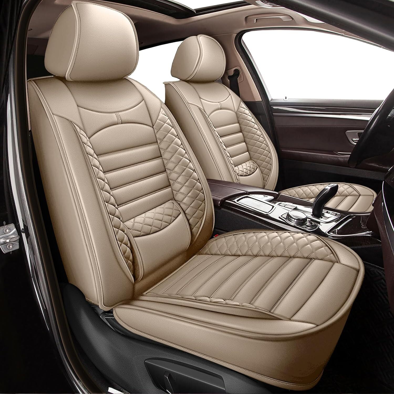 AOMSAZTO Fit ACURA RDX 2008 2024 Car Seat Cover 5 seat Faux Leather Full Set Compatible Airbag