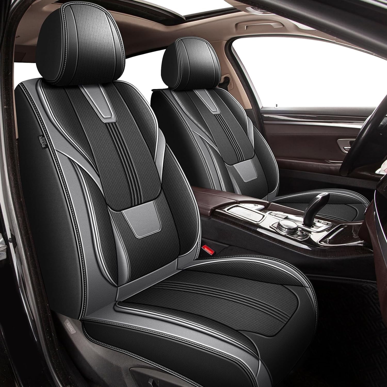 DIKSOAKR Fit for Ford Taurus 2002-2019 Car Seat Cover 5-seat Faux ...