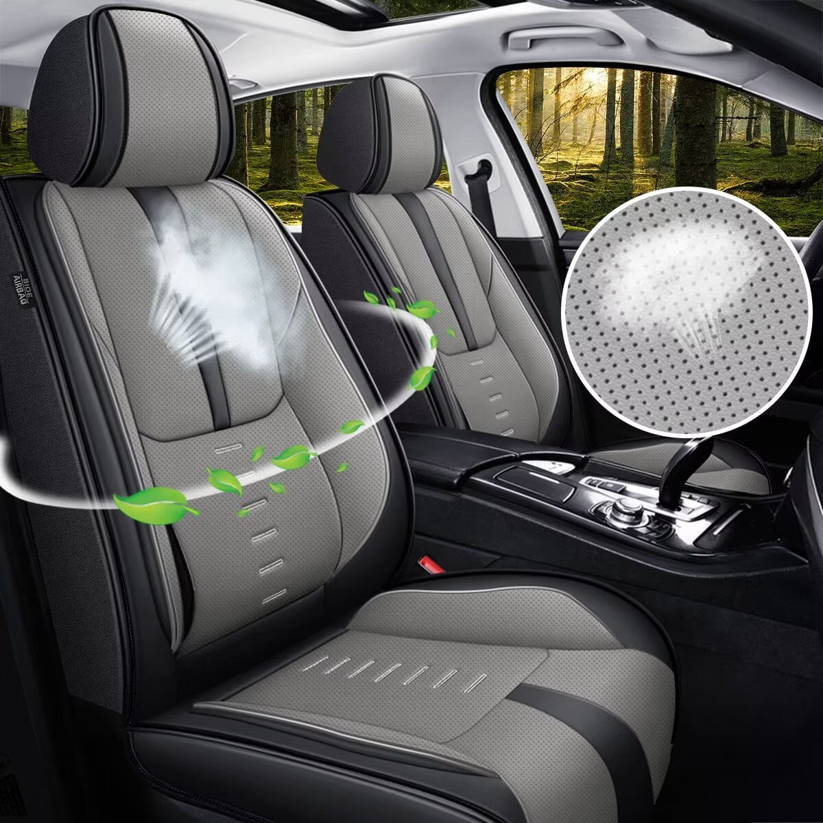 AOMSAZTO Seat Covers Fit for Ford Fiesta 2011-2019 2 Front Seat Covers ...