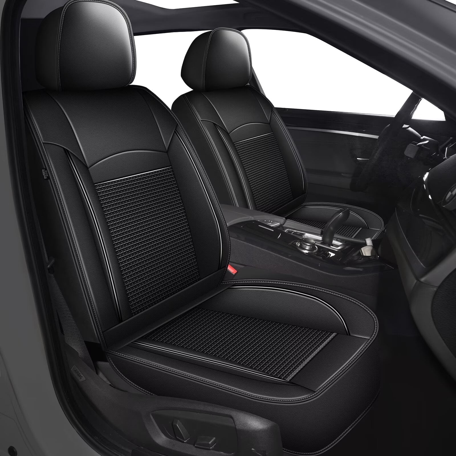 AOMSAZTO Seat Covers Fit for Ford Fiesta 2011-2019 Ice Silk Leather ...