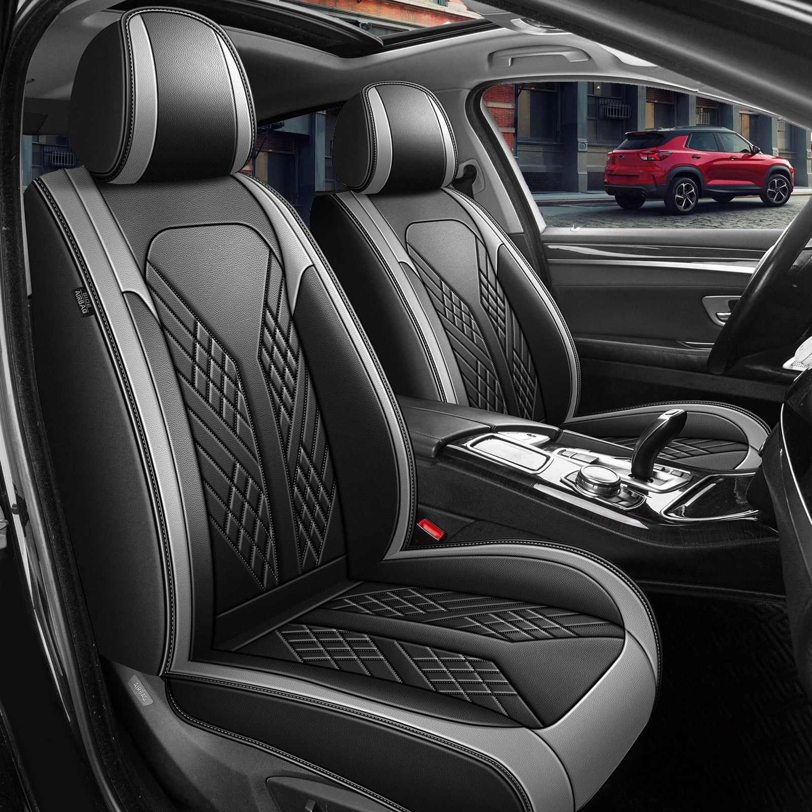 AOMSAZTO Seat Covers Full Set Fit For Kia Seltos 2021-2024 Waterproof ...