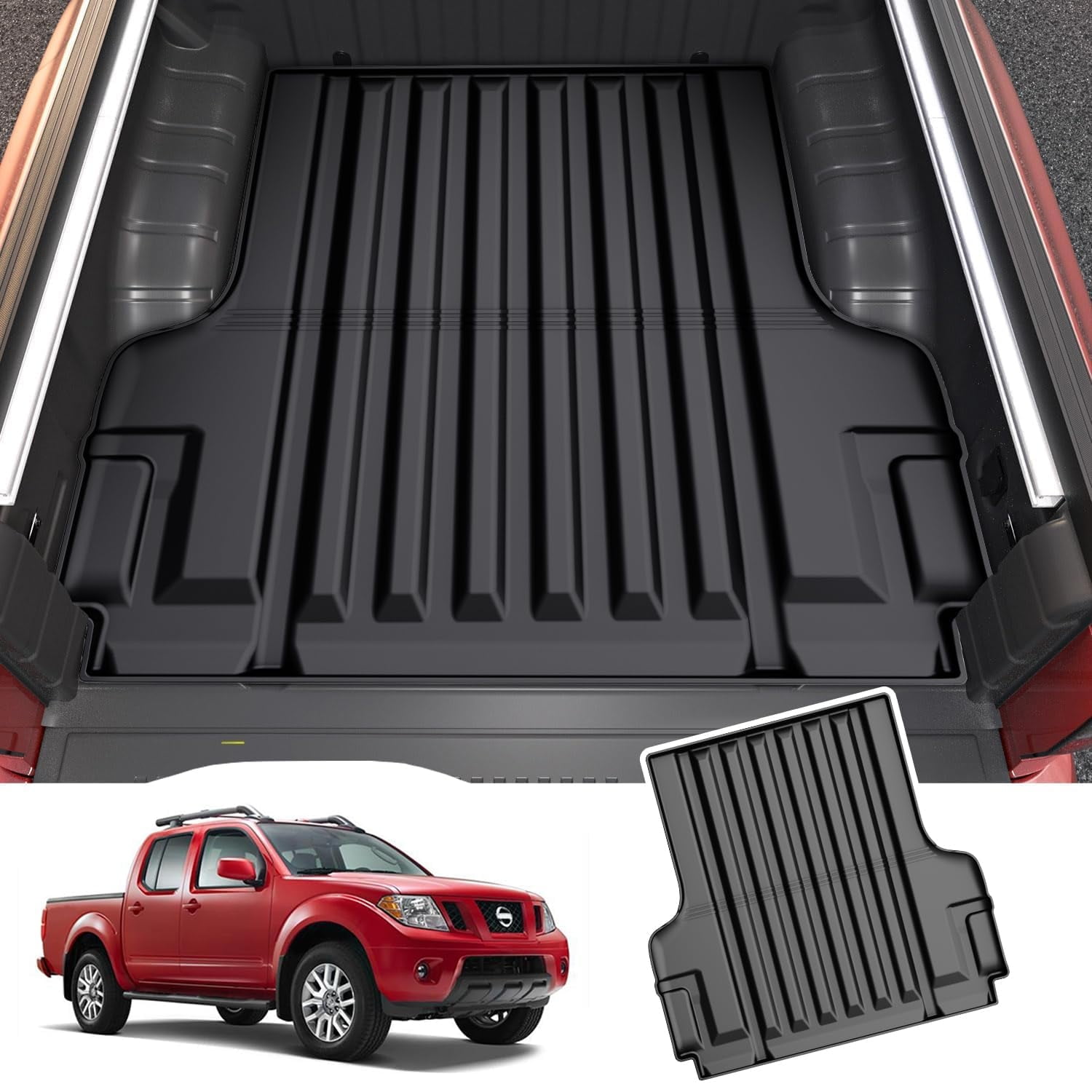 AOMSAZTO Truck Bed Mat Compatible with 2022 - 2024 2025 Nissan Frontier Crew Cab Short 5FT Bed ...