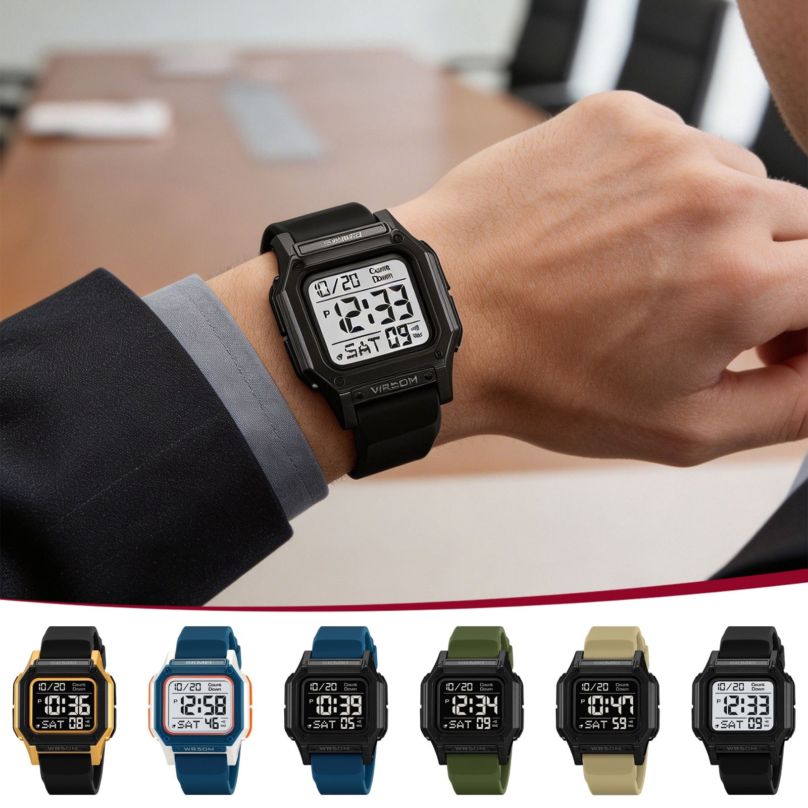 AOMXGD Digital Multifunctional Student Electronic Watch Waterproof ...