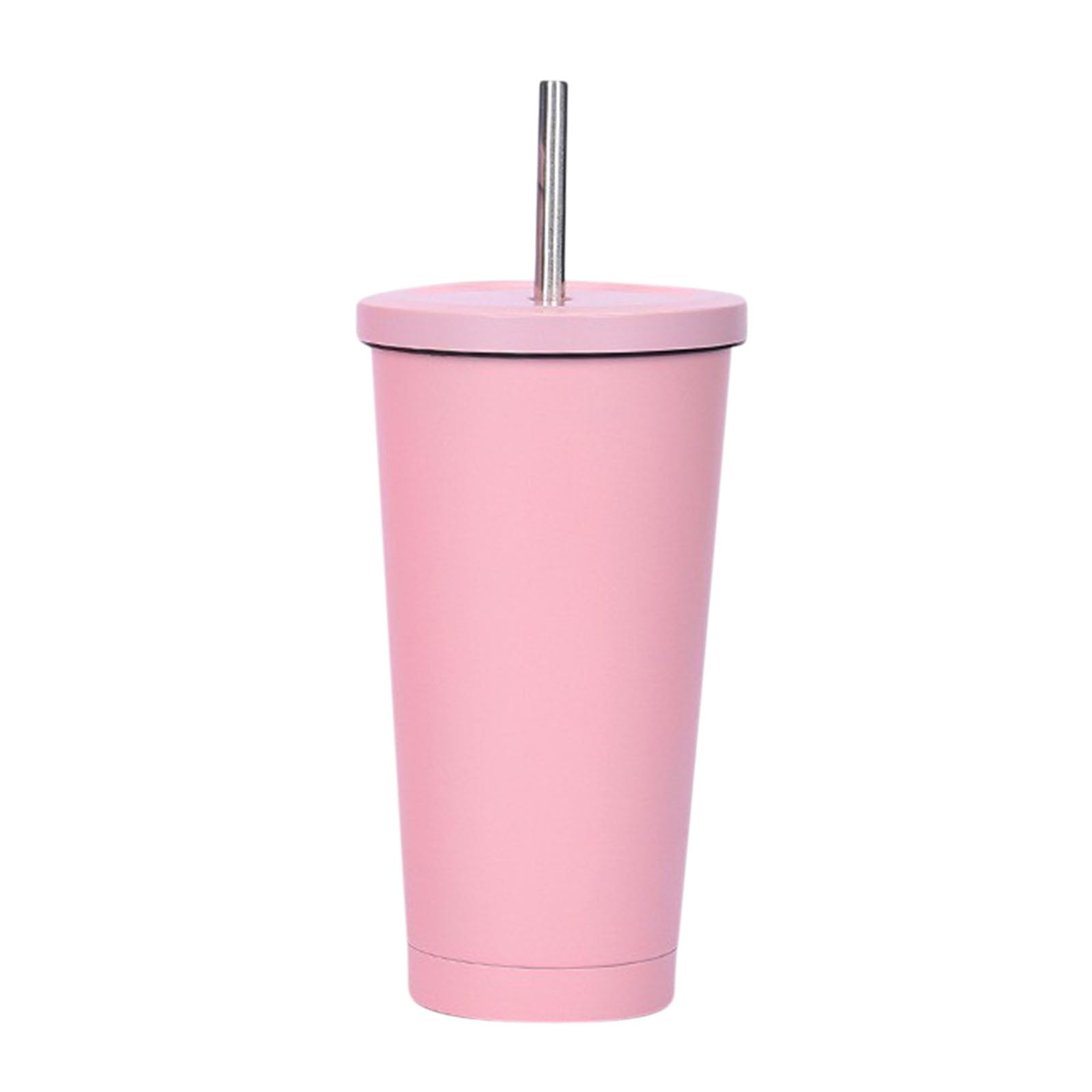 AOMXGD Fashionable Stainless Steel Straw Cup Coffee Cup 500ml Large ...