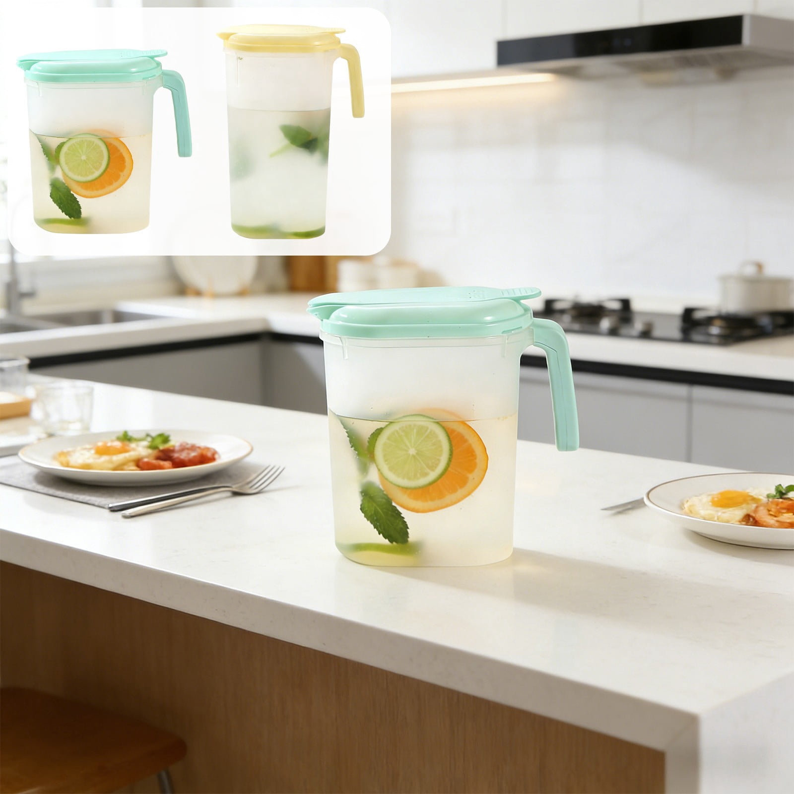 AOMXGD Large Capacity Cold Water Kettle Beverage Bucket Summer Heat ...