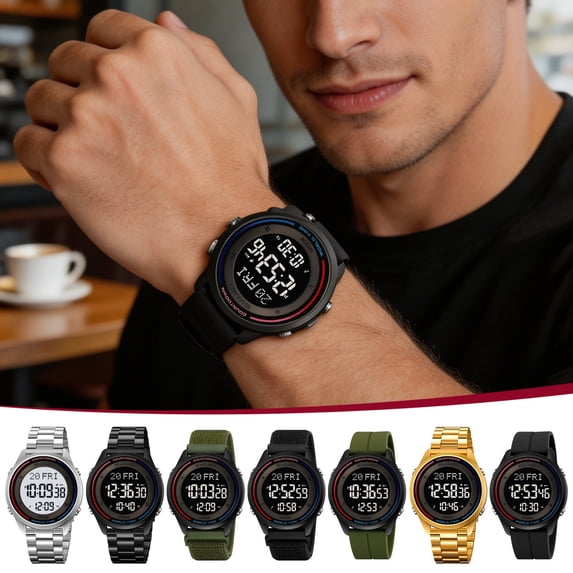 AOMXGD Multifunctional Chronograph Digital Watch Largewith Luminous ...