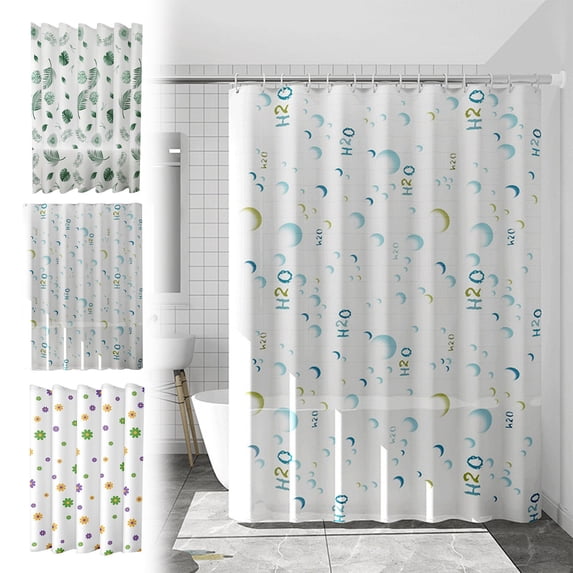 AOMXGD Small Floral Print Shower Curtain, Waterproof And Mildews Proof ...