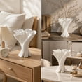 AOMXGD Twisted White Ceramic Vase Decor For Living Room Abstract Curved ...