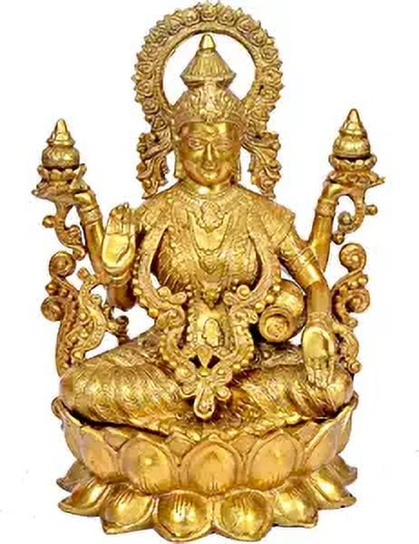 AONA Large Brass Lakshmi Maa Brass Statue Idol Statue of Lakshmi Height ...