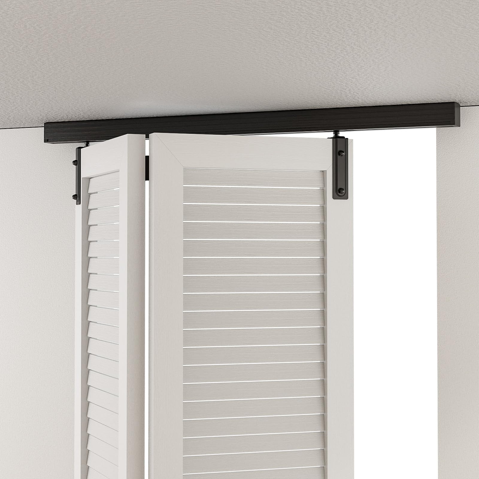 AONAYIOA 36"/3FT Box Rail Hardware Bifold Sliding Barn Door Hardware ...