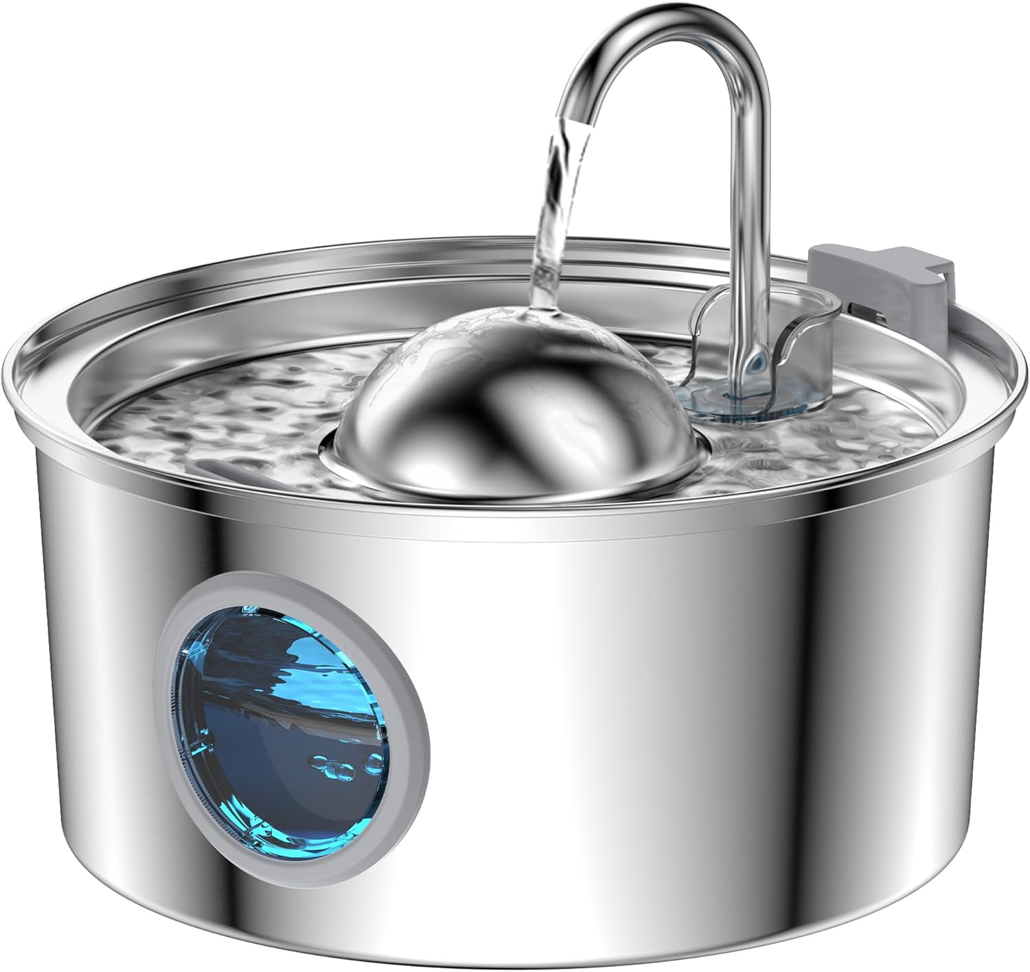 AONBOY Cat Water Fountain Stainless Steel, 108oz/3.2L Cat Fountain, Pet ...