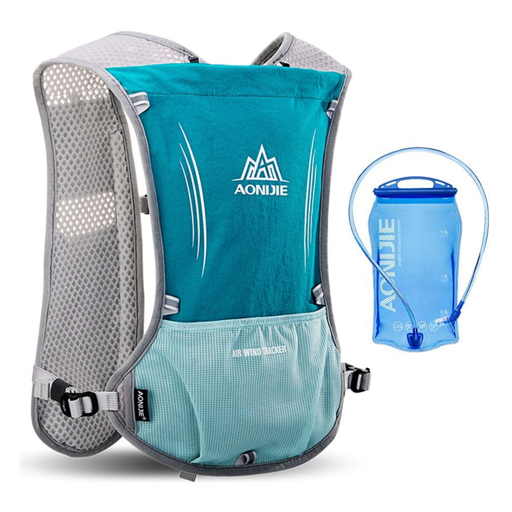 AONIJIE 5L Running Hydration Vest Backpack, 1.5L Water Bladder, Mint ...