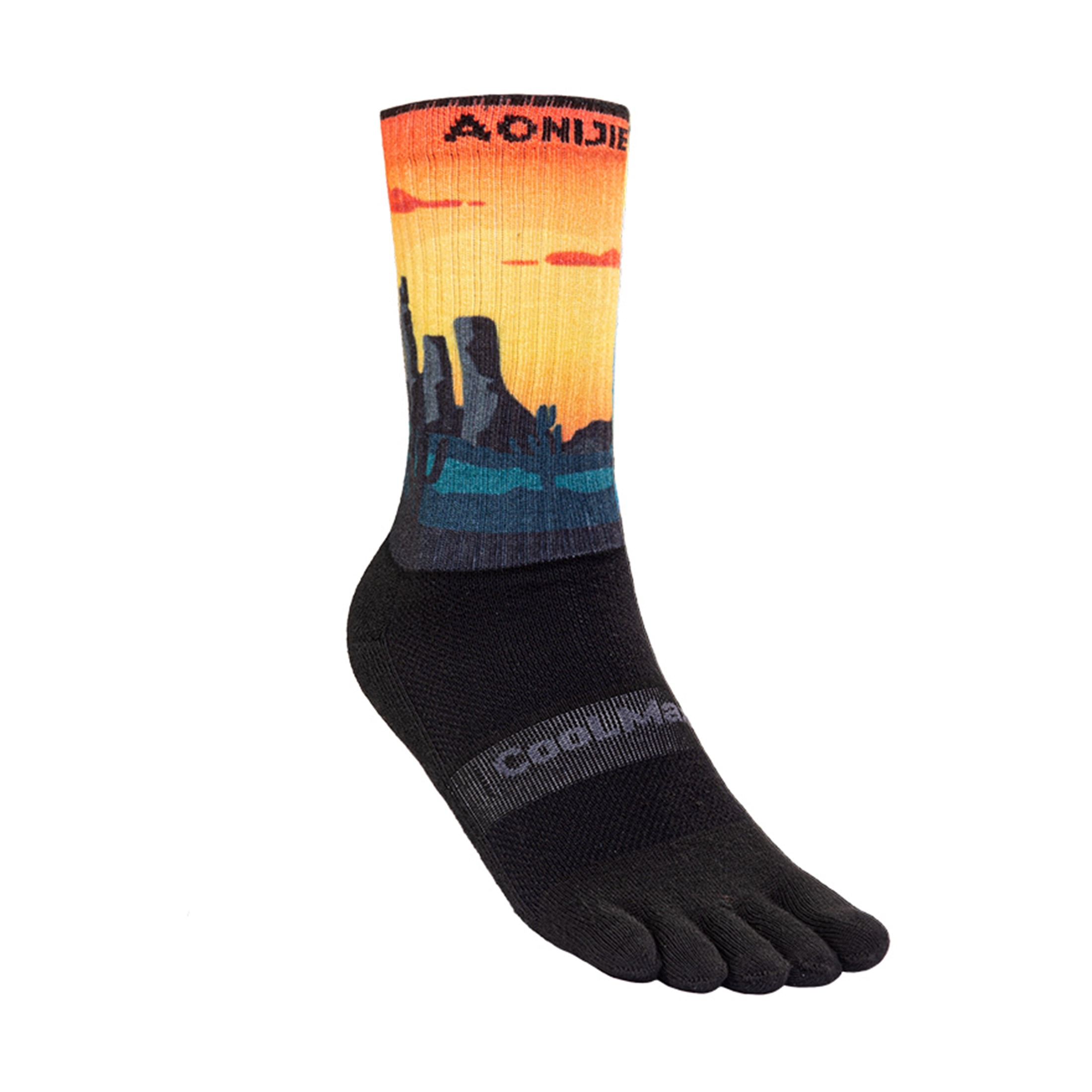 AONIJIE E4843 Long Tube Outdoor Five Toe Socks Shock Absorption for ...