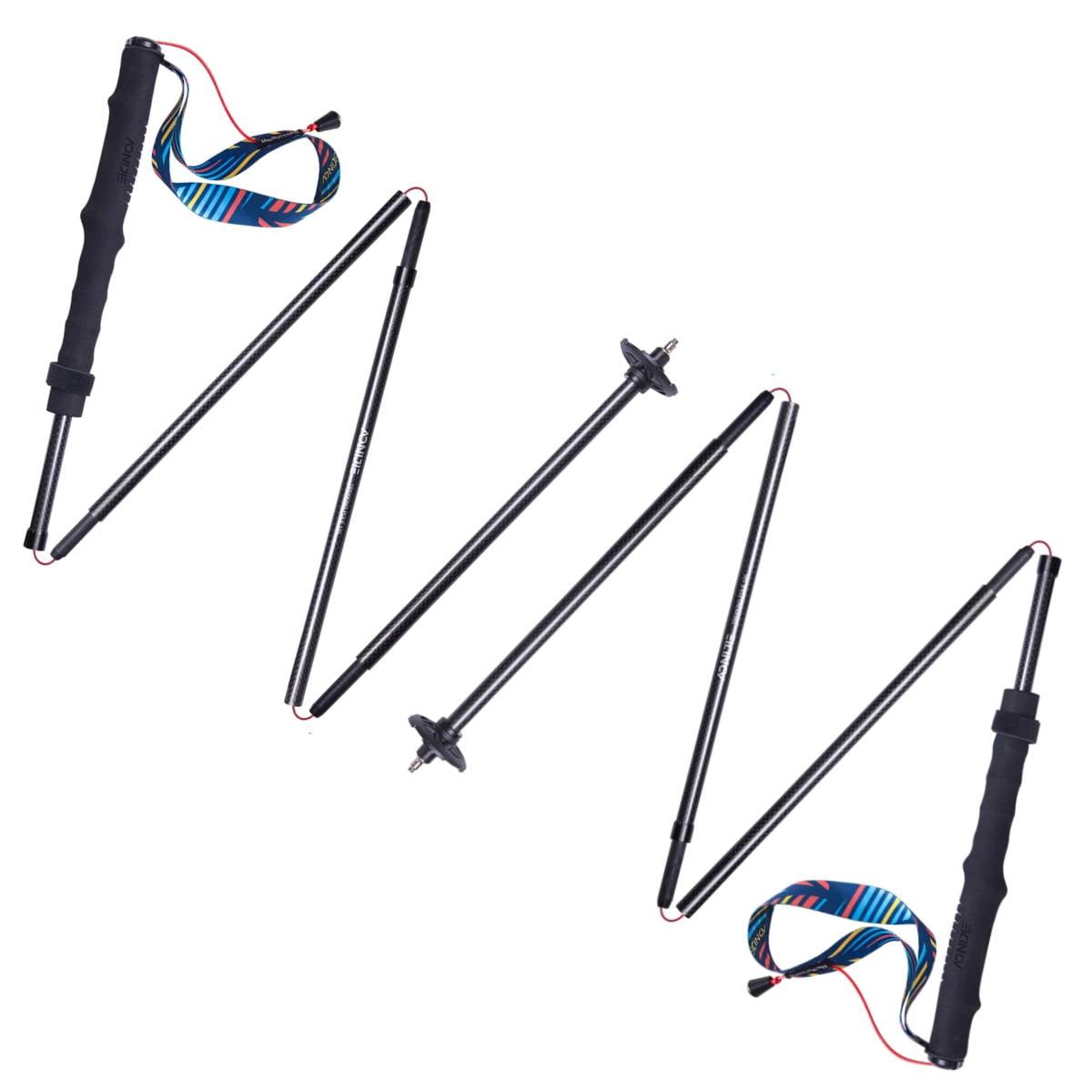 AONIJIE Trekking Poles -2 Ultralight Collapsible Carbon Fiber Hiking ...