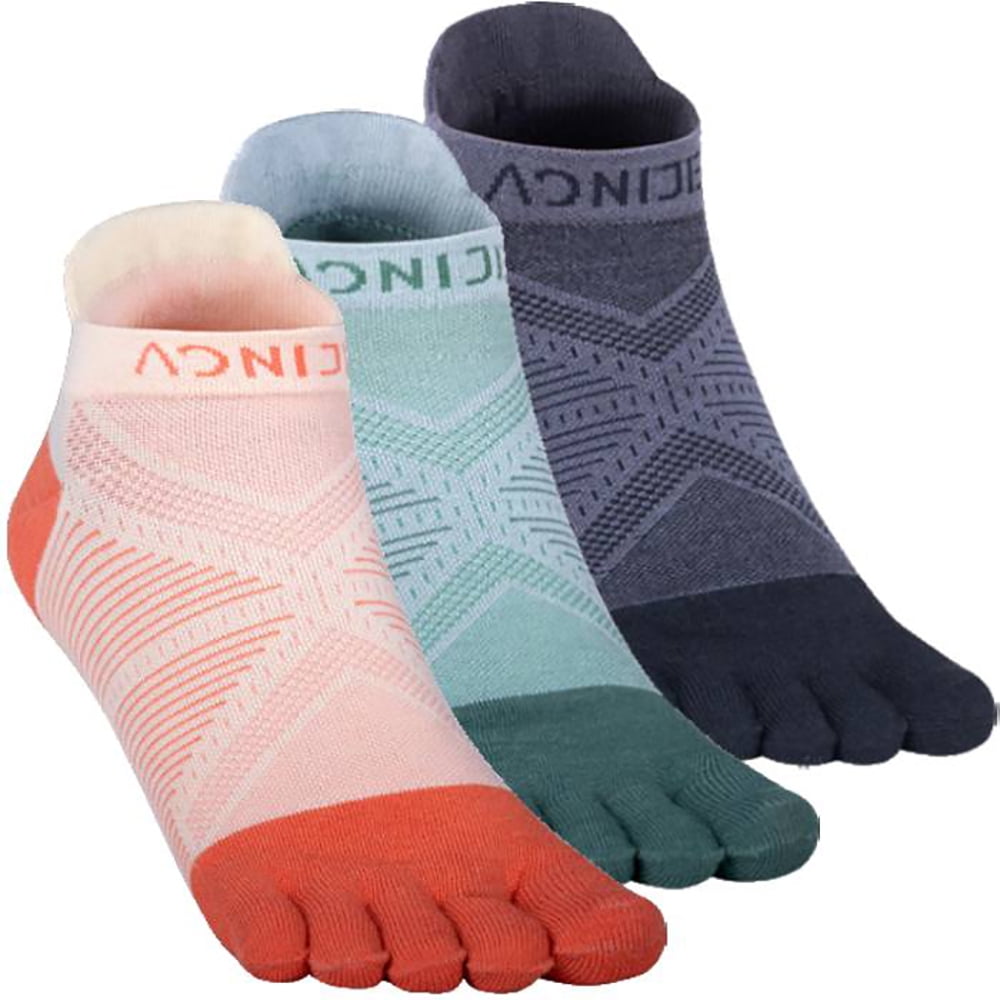AONIJIE Women's Coolmax Toe Socks Five Finger Athletic Running Socks ...
