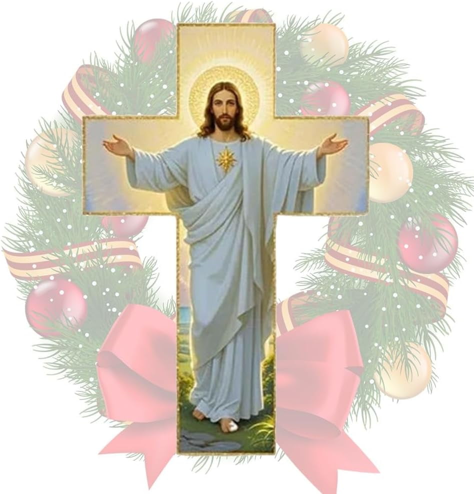 AONIT Vintage Wooden Jesus Christ Wall Cross, Handcrafted Rustic Home ...