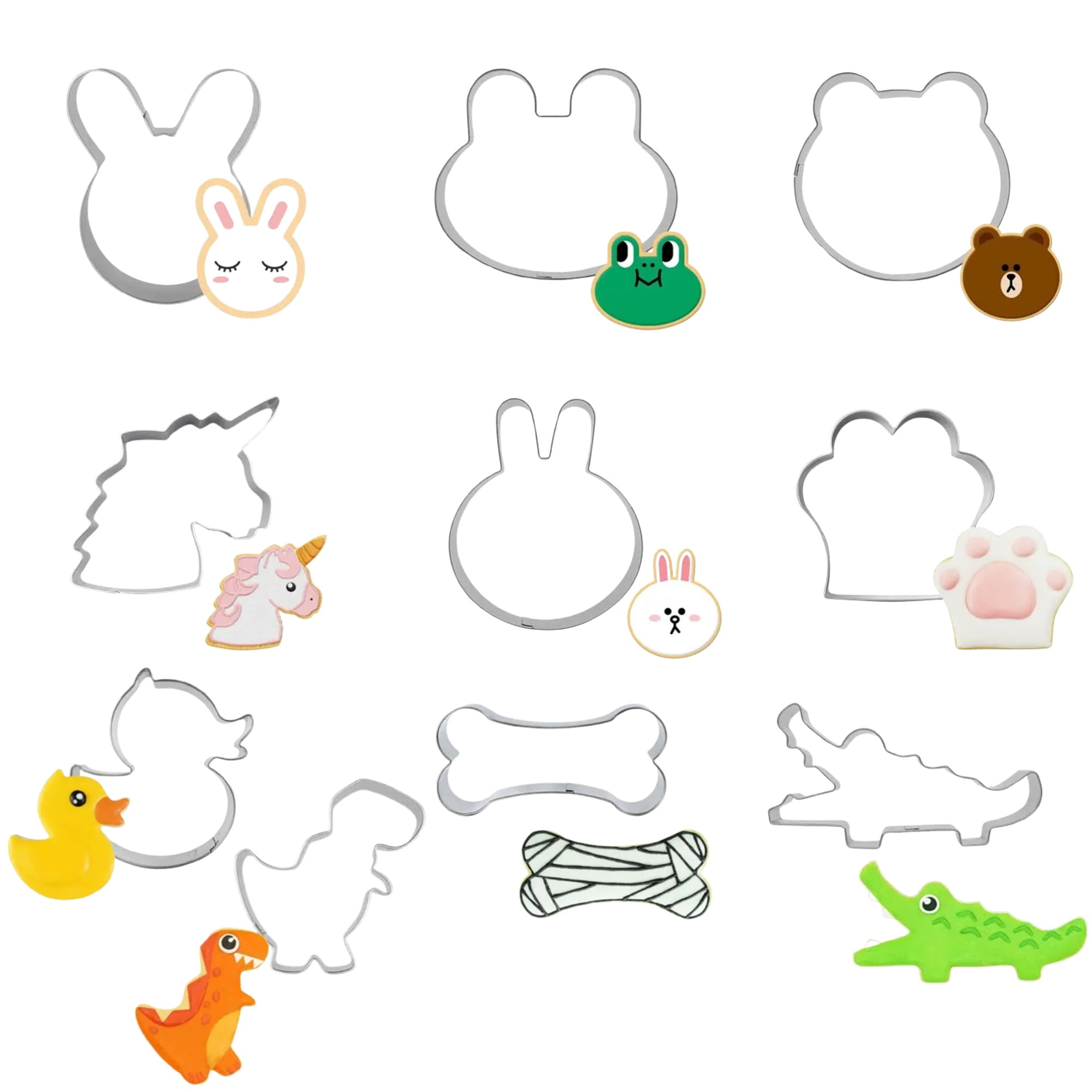 AONYIYI Baking Cookie Cutters Set,Cartoon,Molds for Biscuits, Cakes and ...