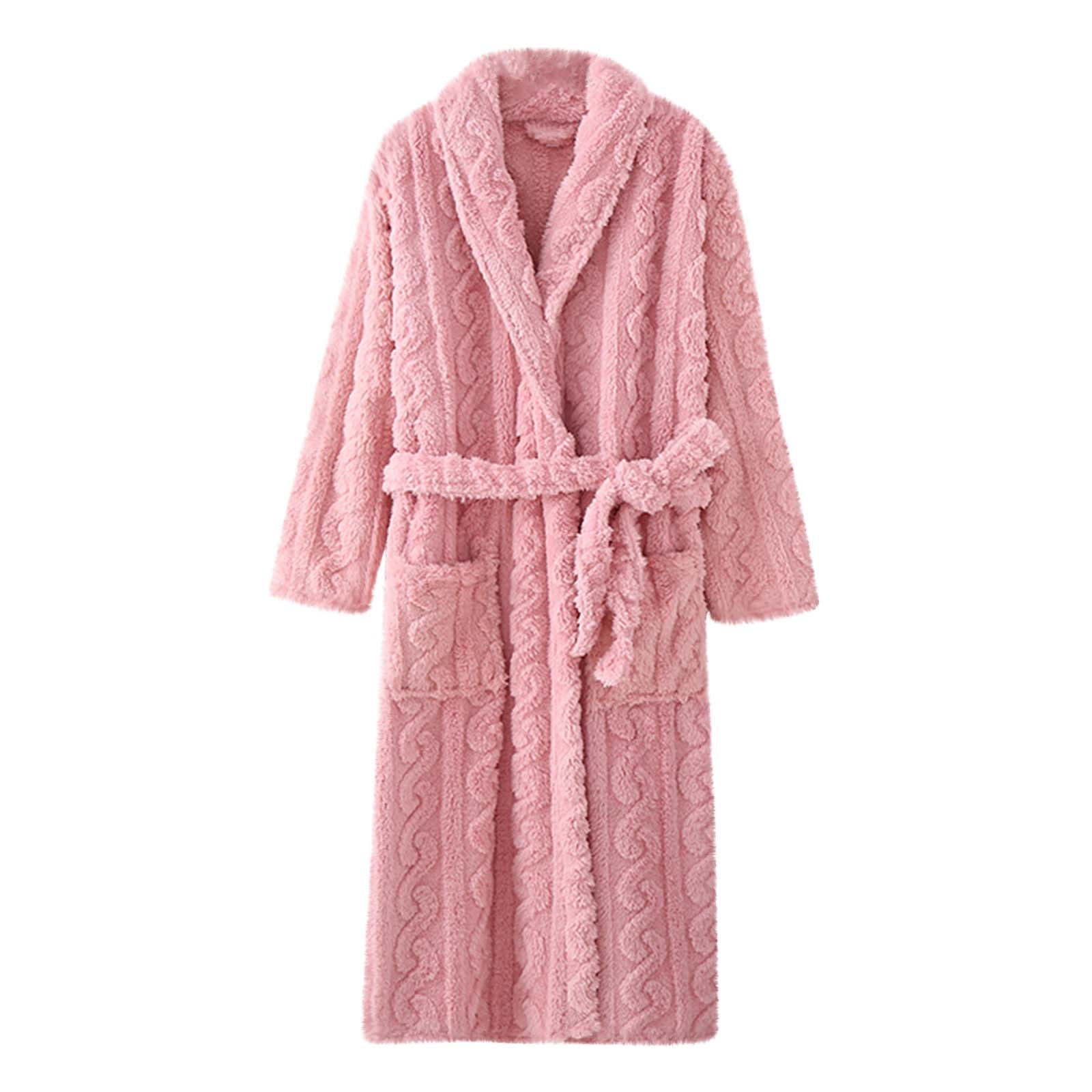 AOOCHASLIY Bath Robes for Women House Robes Bathrobe Lengthening Keep ...