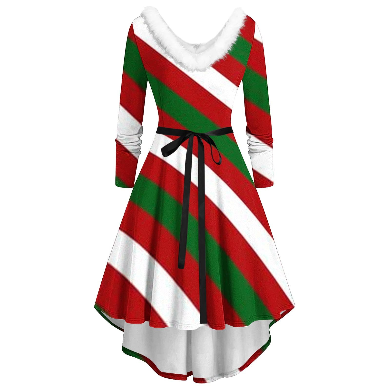 AOOCHASLIY Christmas Costumes for Women Plus Size Dress Solid Long ...