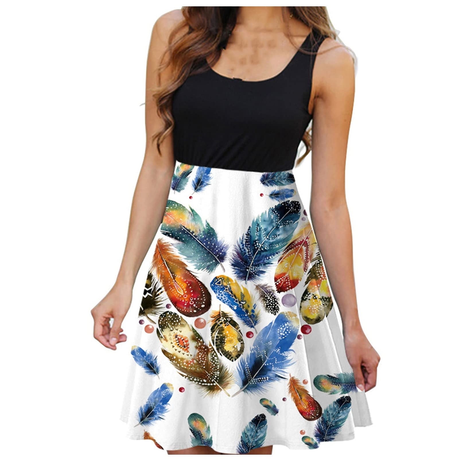 AOOCHASLIY Clothes Womens Dresses Summer Women's Casual V-Neck ...