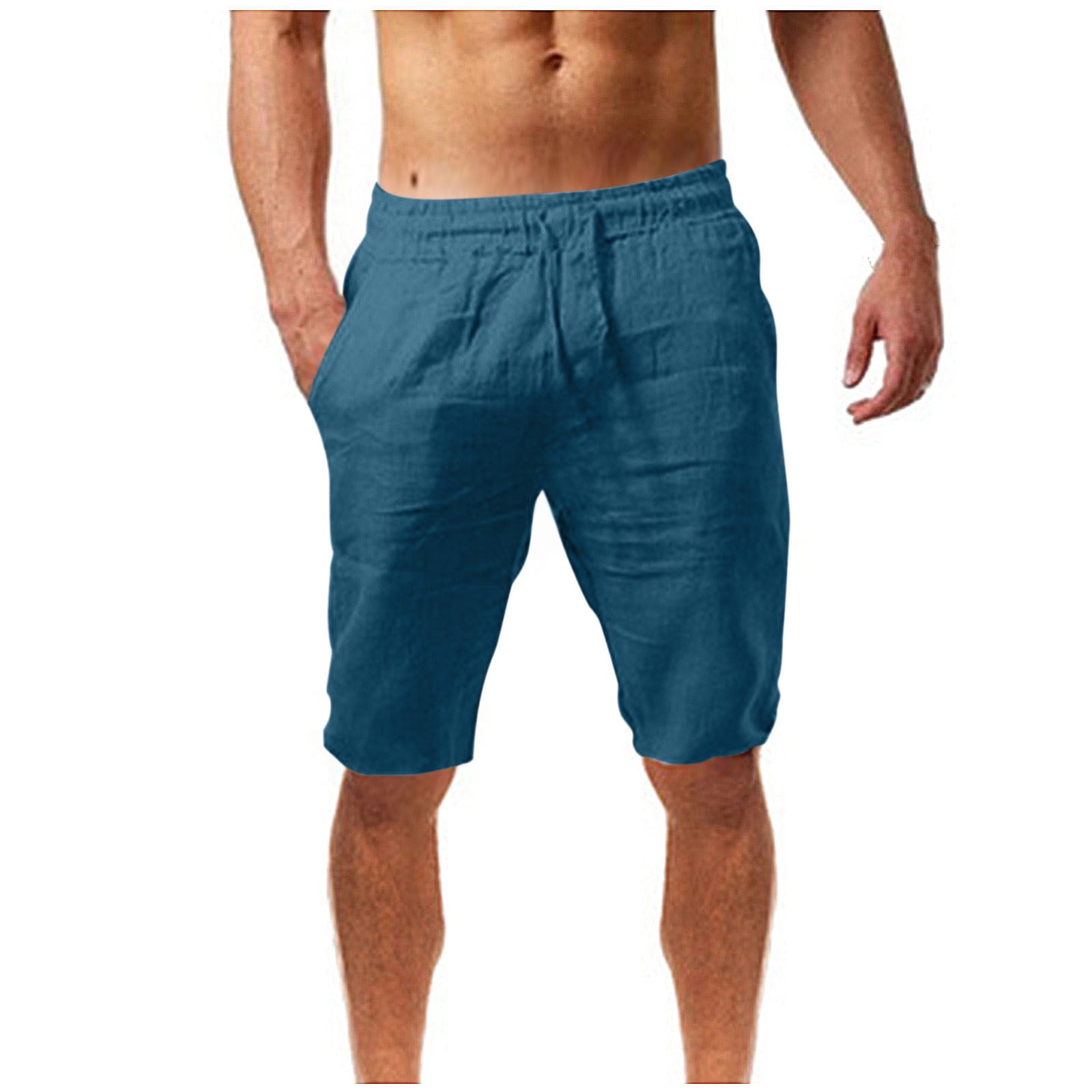 AOOCHASLIY Father's Day Gifts Men's Loose-Fit Calf Length Comfy 3/4 ...