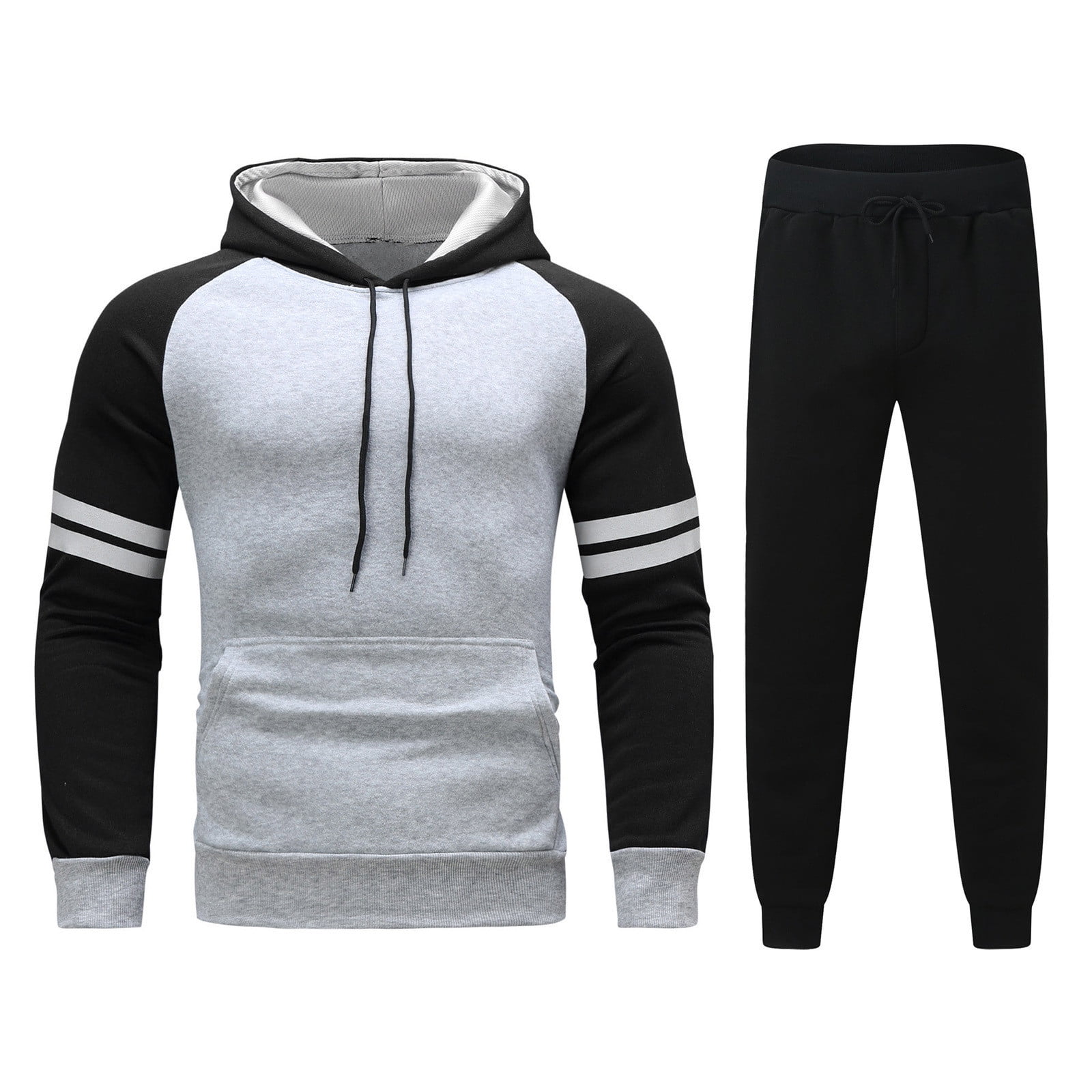 AOOCHASLIY Mens Sweat Suits Sets Clearance Jogging Suits Colorblock ...