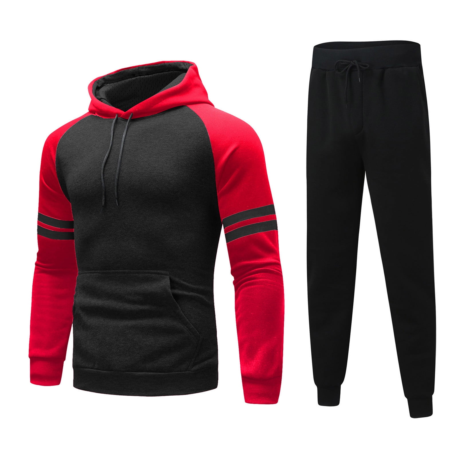 AOOCHASLIY New Year Mens Sweat Suits Jogging Suits Winter Sports Casual ...