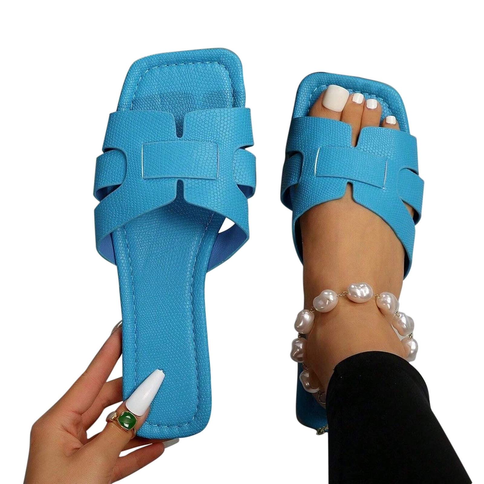 AOOCHASLIY Sandals Women's Flexible Lightweight Relax Water Sandal Open ...