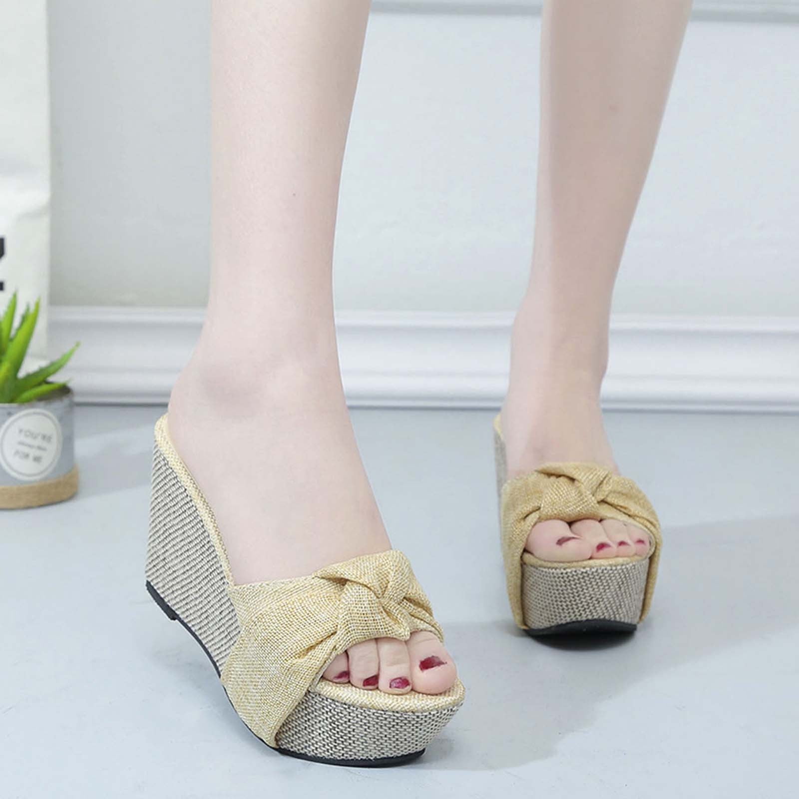 AOOCHASLIY Sandals Women's Summer Wedge Platform Shoes Cover Feet ...