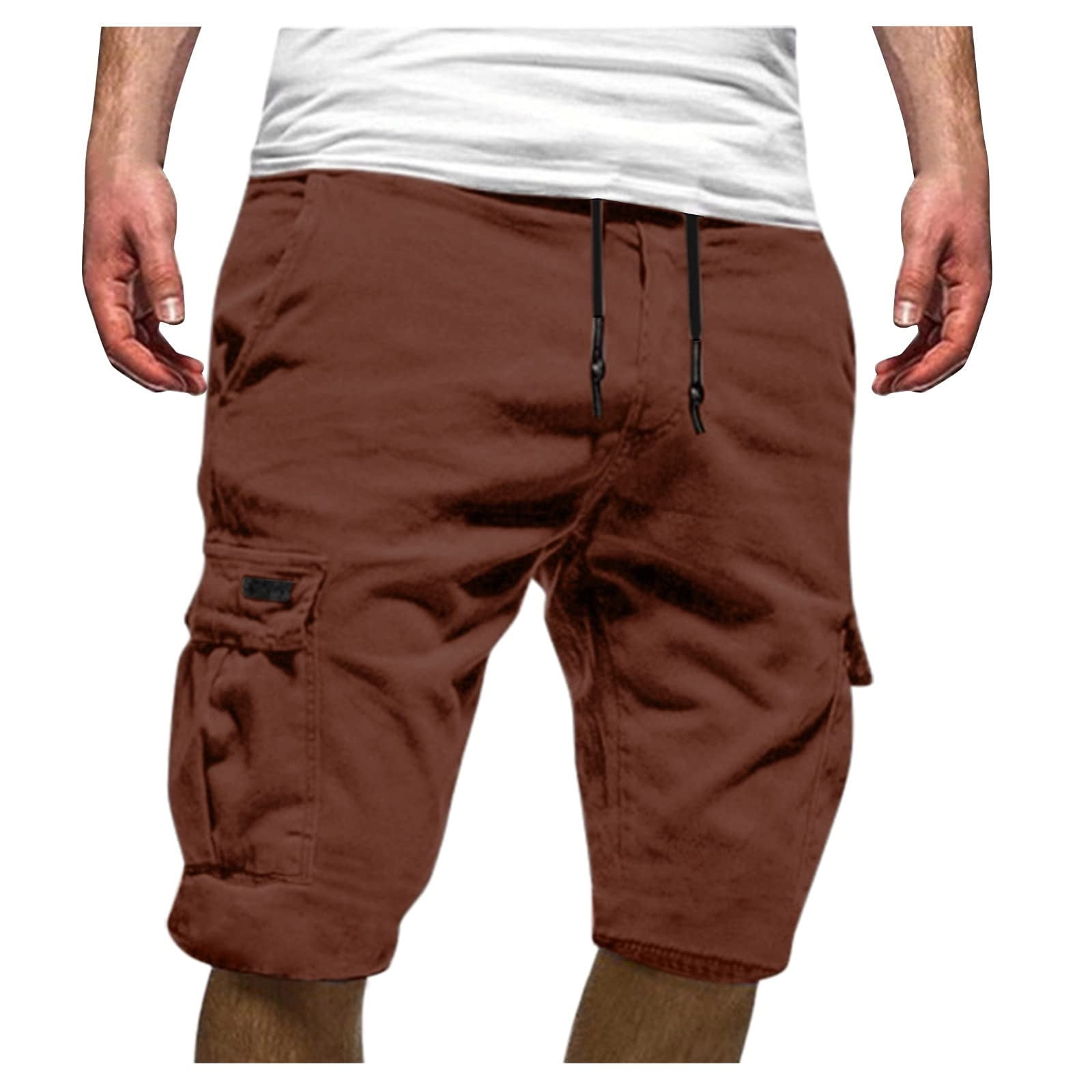 AOOCHASLIY Men's Plus Size Cargo Shorts, Expandable Waist, Multi ...
