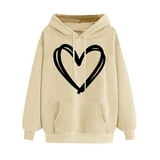 AOOCHASLIY Spring Saving Women's Comfortable Sweater Heart Pattern ...