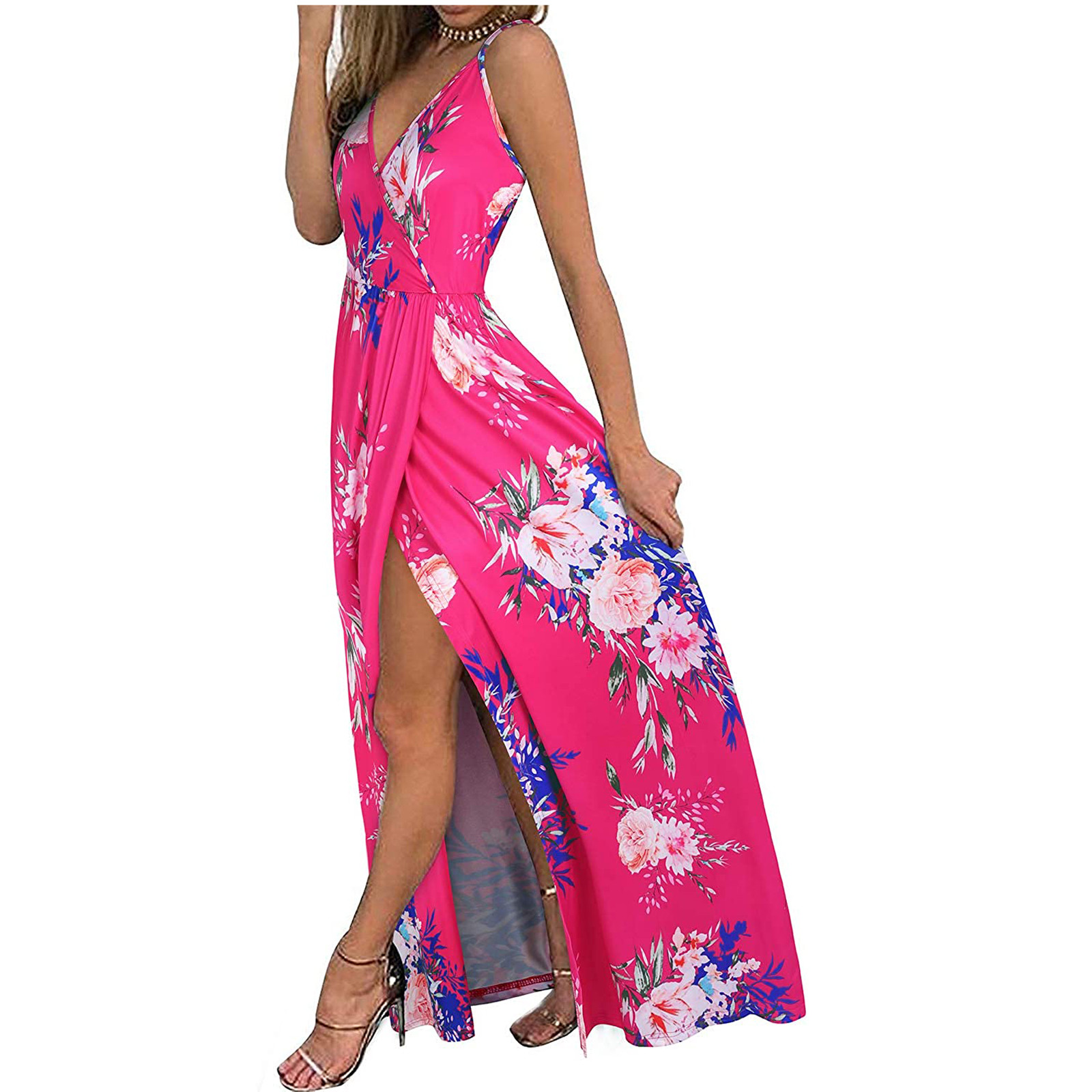 AOOCHASLIY Summer Clothes Womens Dresses Women Fashion V-Neck ...