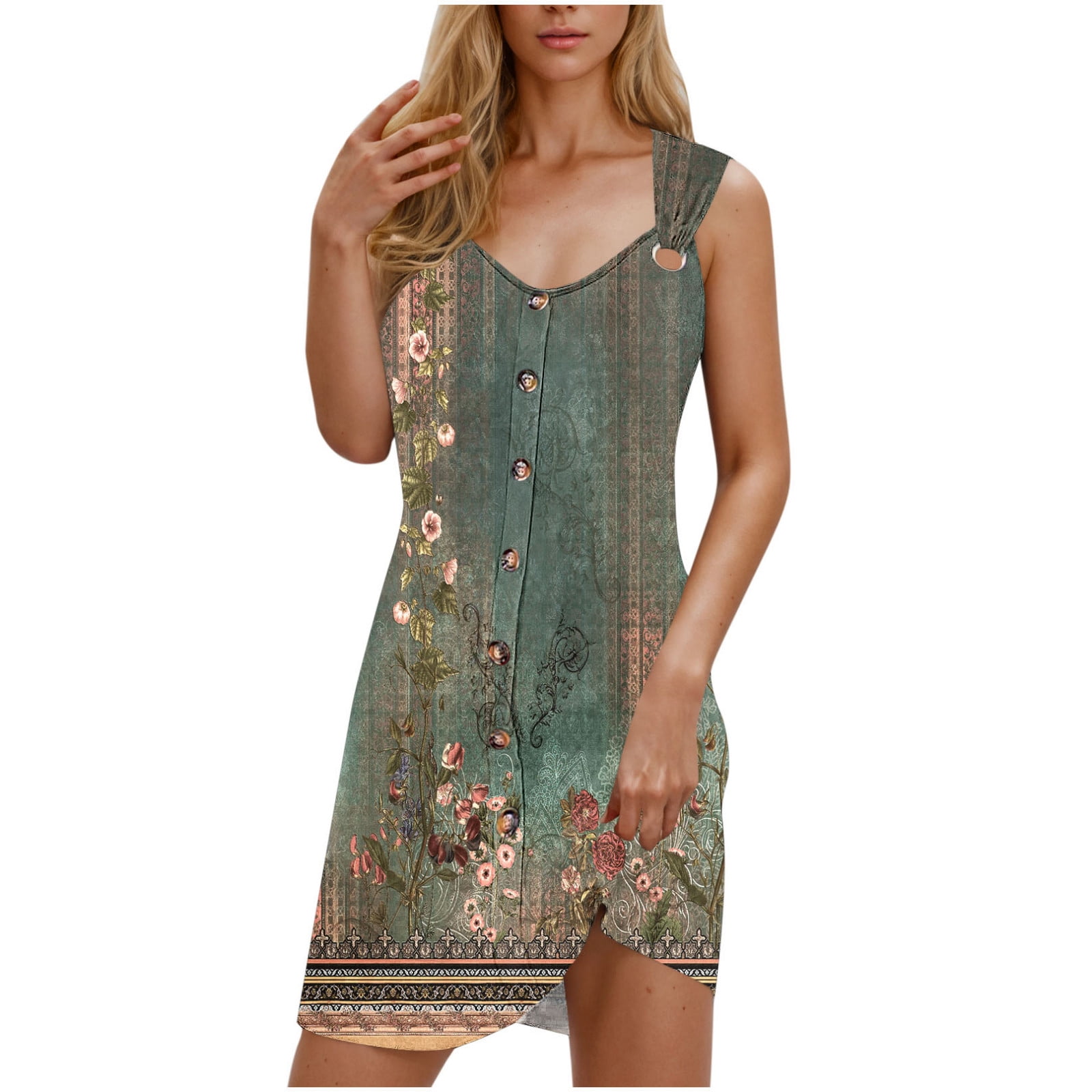 AOOCHASLIY Summer Dresses for Women 2026 Sundresses Beach Swimsuit ...