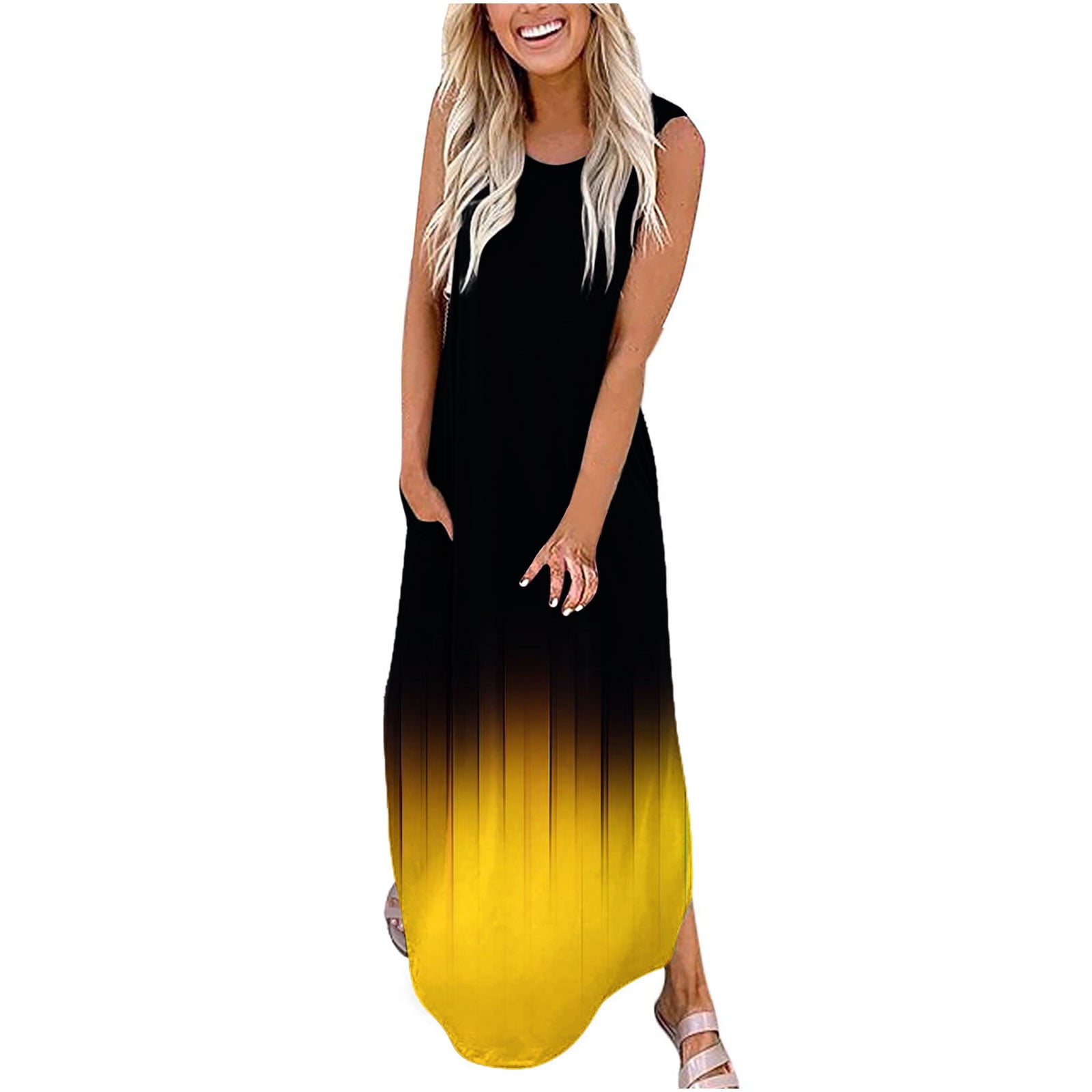 AOOCHASLIY Sun Dresses for Women Clothes Beach Maxi Dresses Summer ...