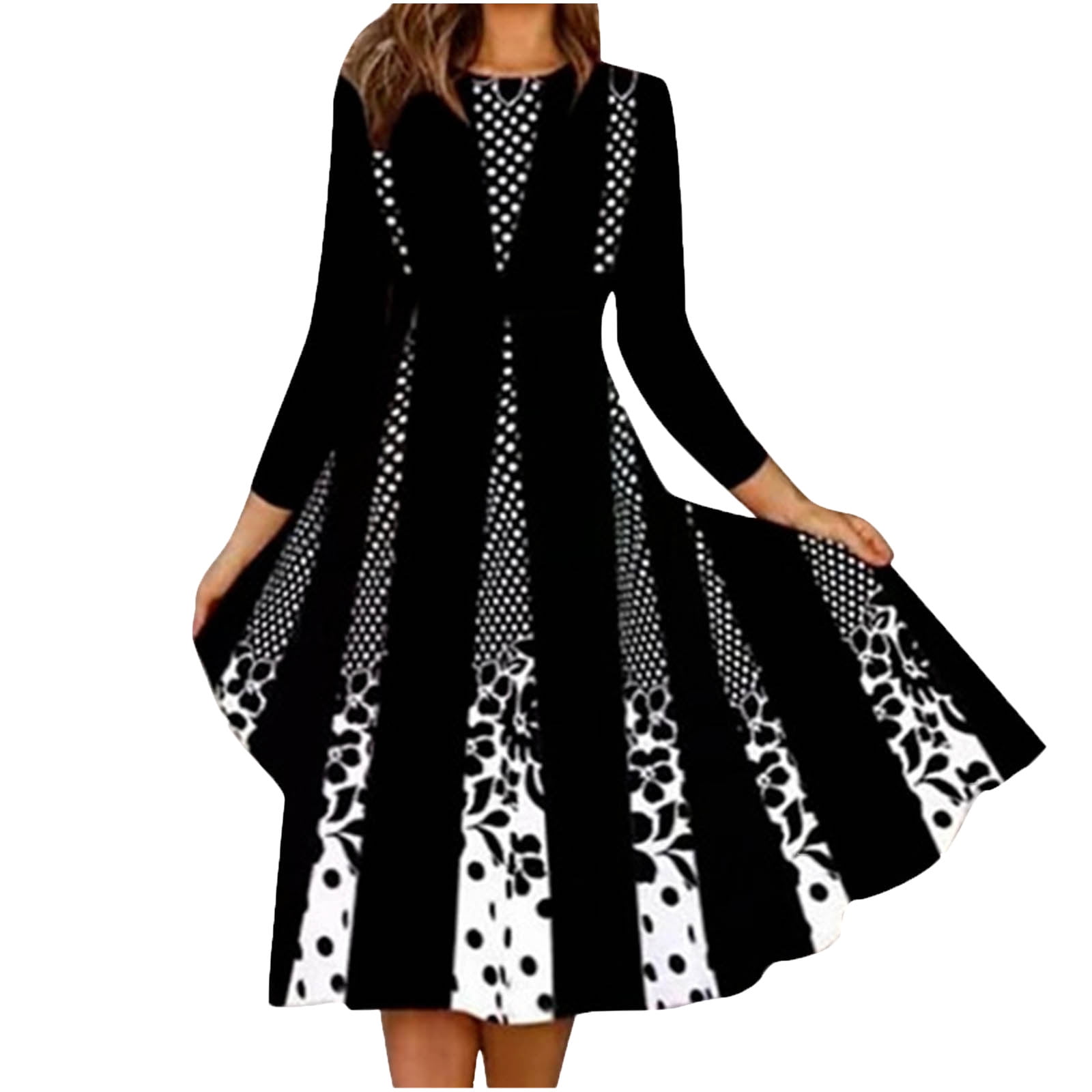 AOOCHASLIY Trendy Dresses for Women 2022Fashion Casual Women O-Neck ...