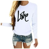 AOOCHASLIY Women Happy New Year Day Tops Party Fireworks Confetti ...