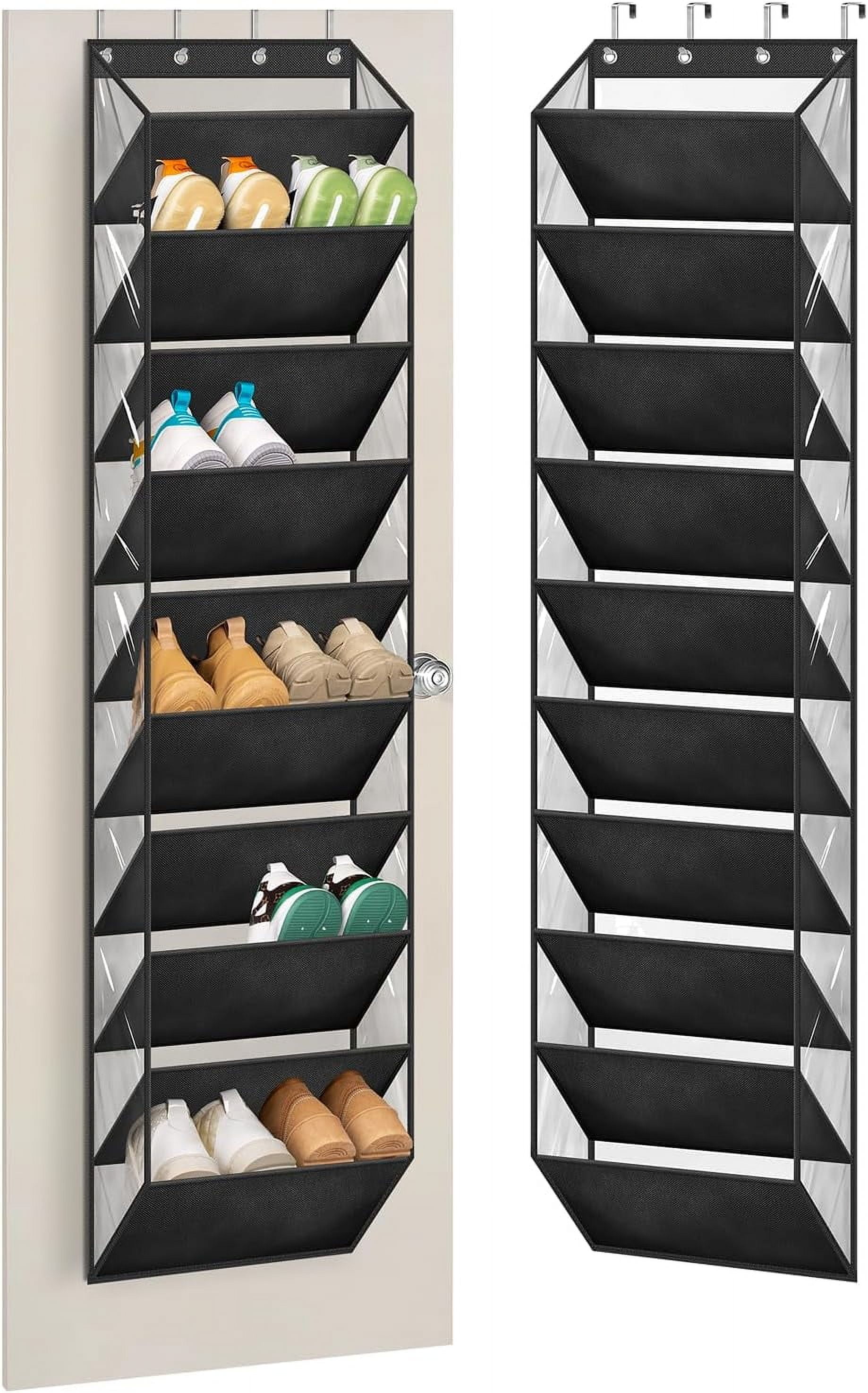 AOODA 10 Tier Clear Over the Door Shoe Organizer Storage, Deep Pockets ...